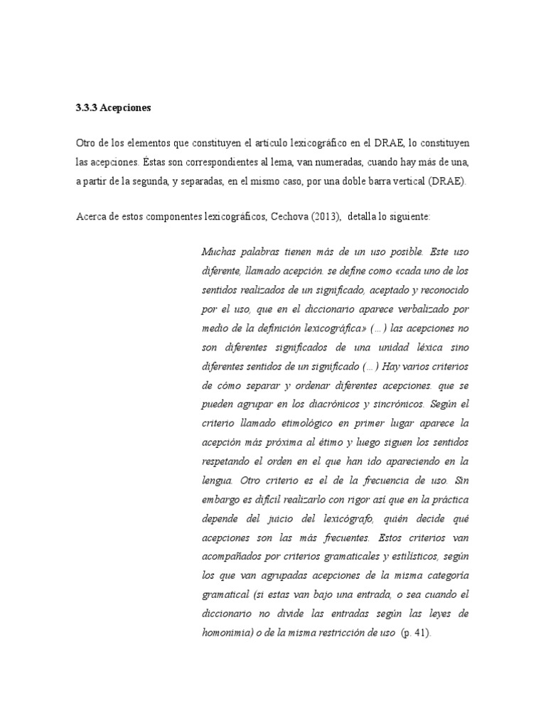 Manejo de Acepción en El Diccionario | Diccionario | Lengua española