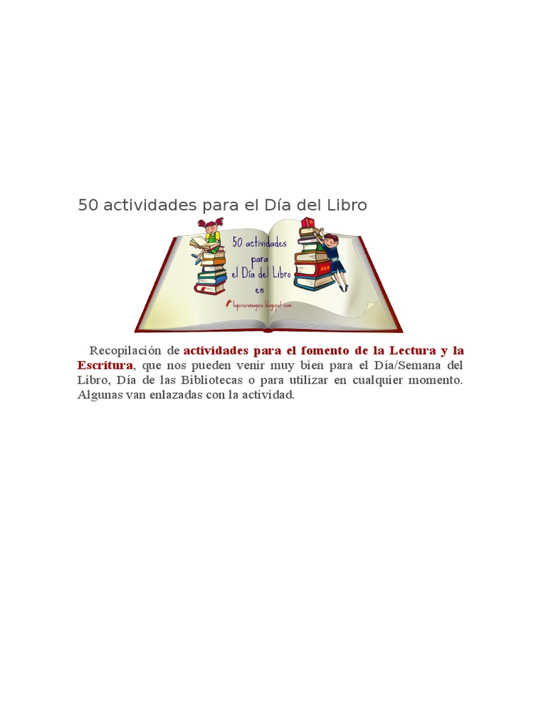 Actividades para el Día del Libro | PDF | Libros | Poesía