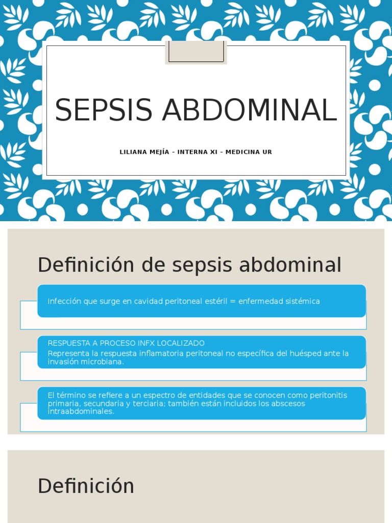 Sepsis Abdominal | PDF | Peritoneo | Septicemia