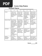 Comic Rubric | PDF | Writing | Entertainment