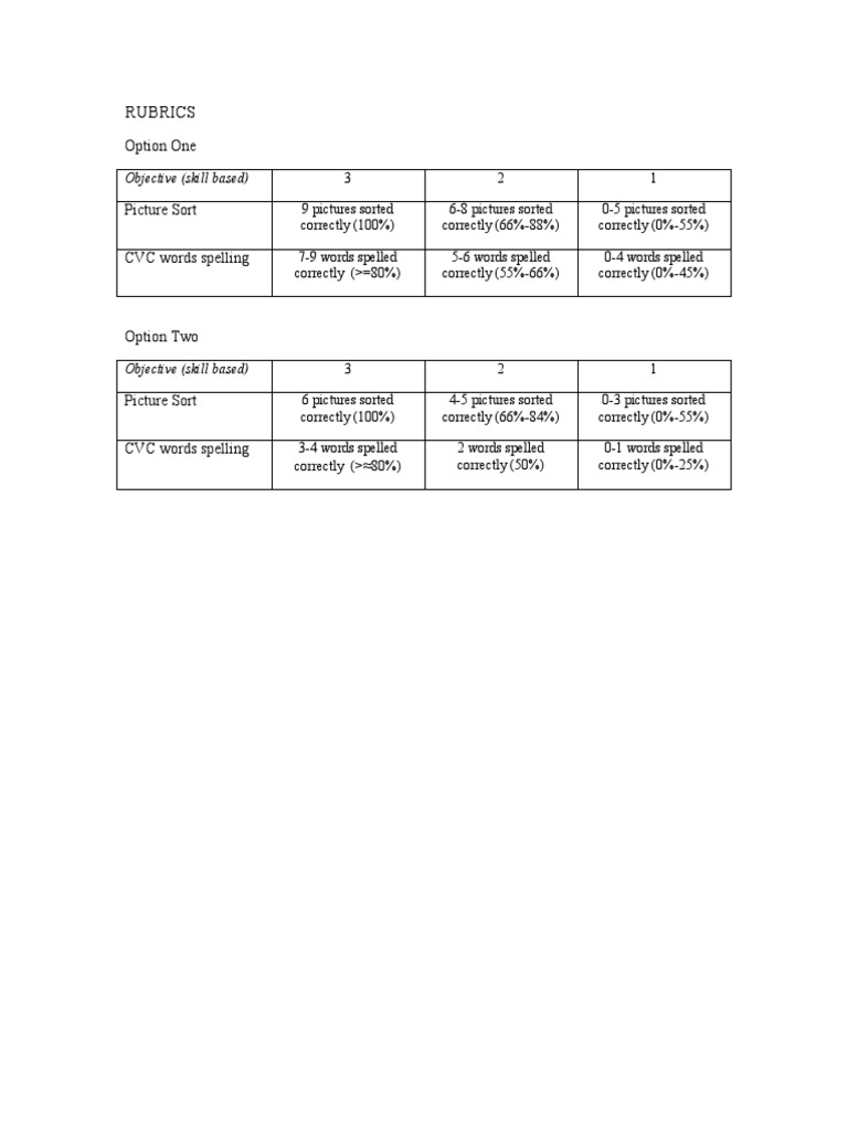 Differentiated Rubric | PDF