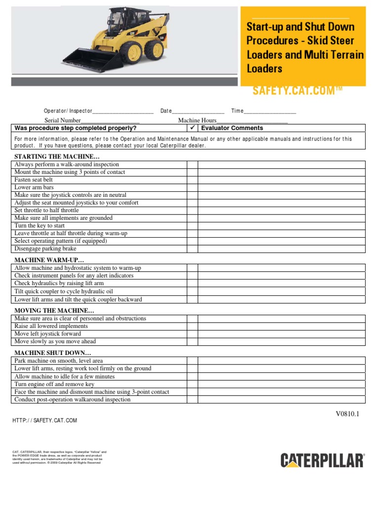 Start-Up and Shut Down Procedures - Skid Steer Loaders and Multi ...