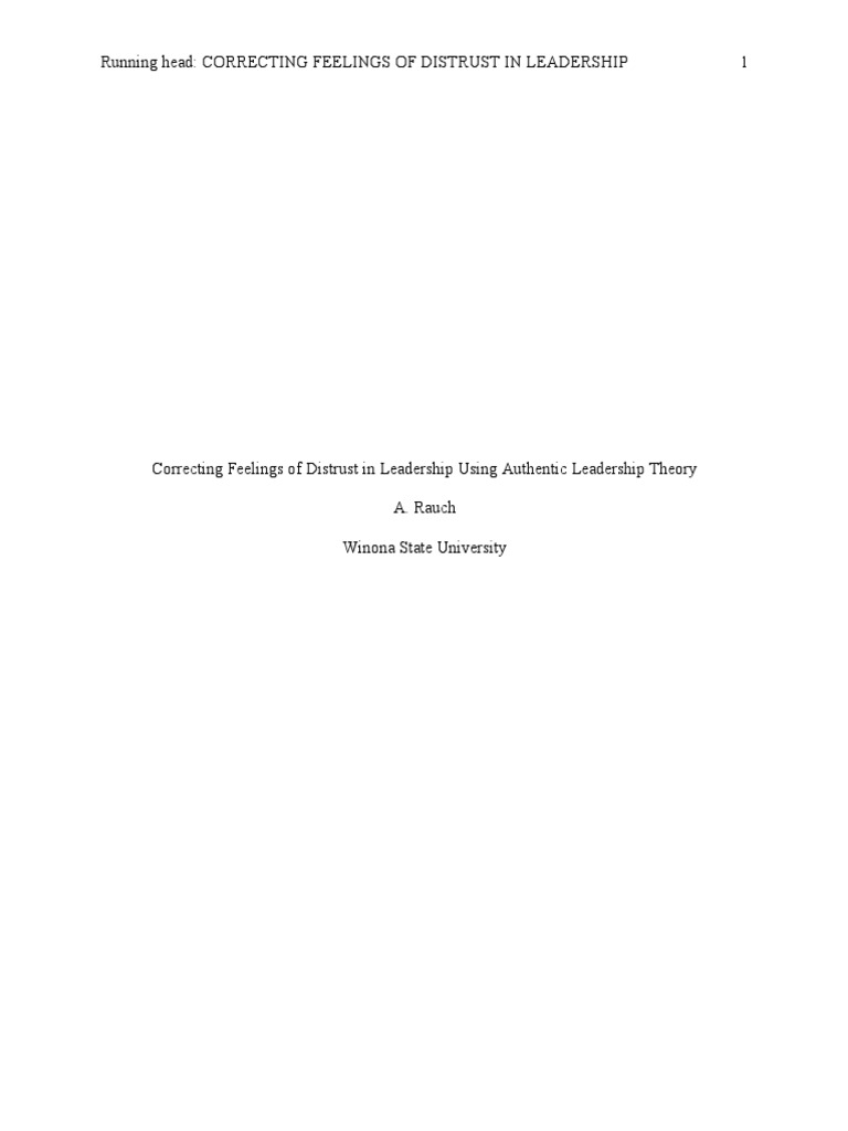 Building Trust Through Authentic Leadership | PDF | Leadership ...