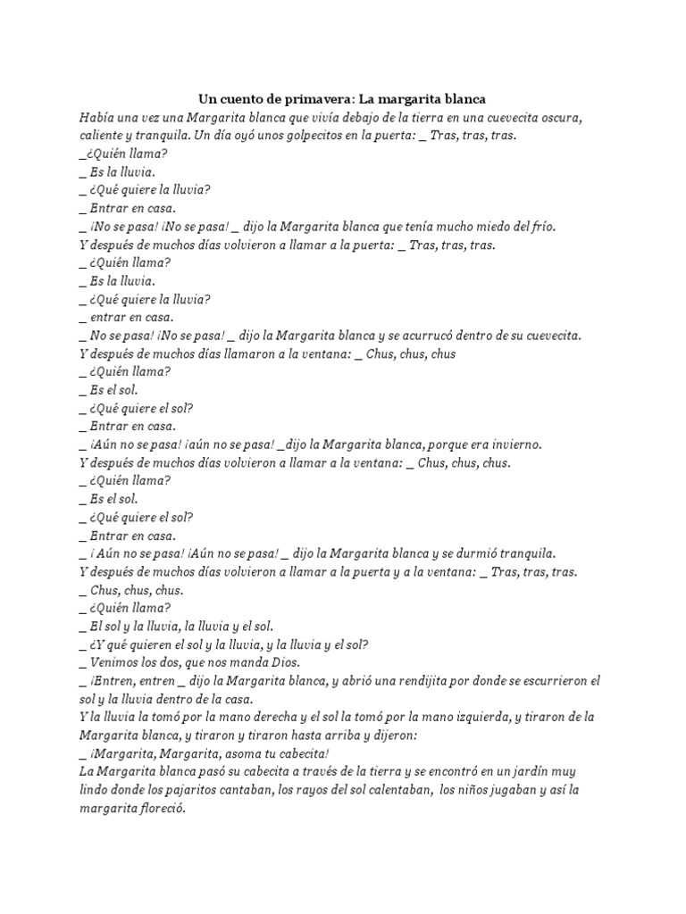 Un Cuento de Primavera | PDF