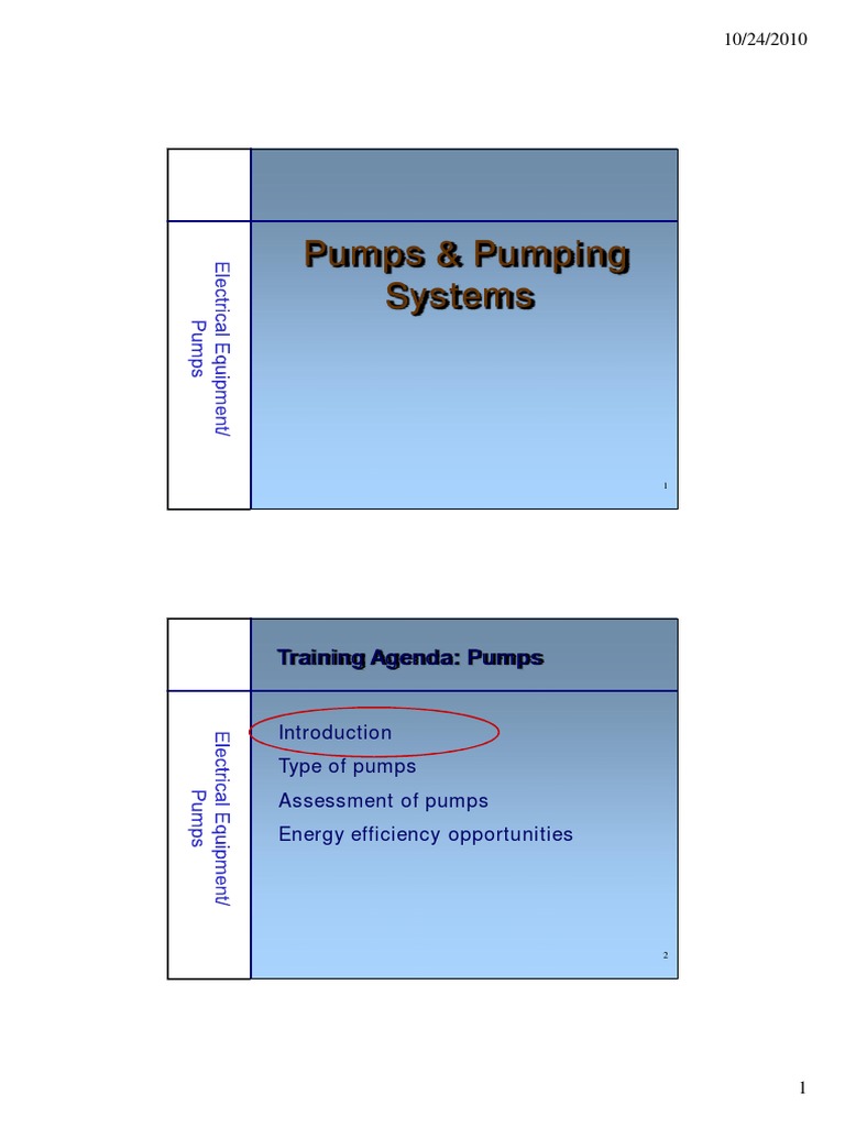 Overview of Pumping Systems and Types | PDF | Pump | Hydraulic Engineering