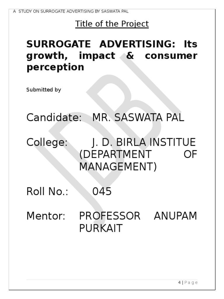 Surrogate Advertising | PDF | Advertising | Brand