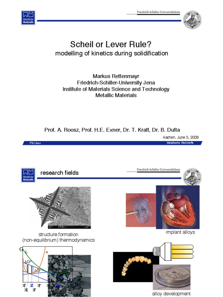 Scheil and Lever Rule | Diffusion | Freezing