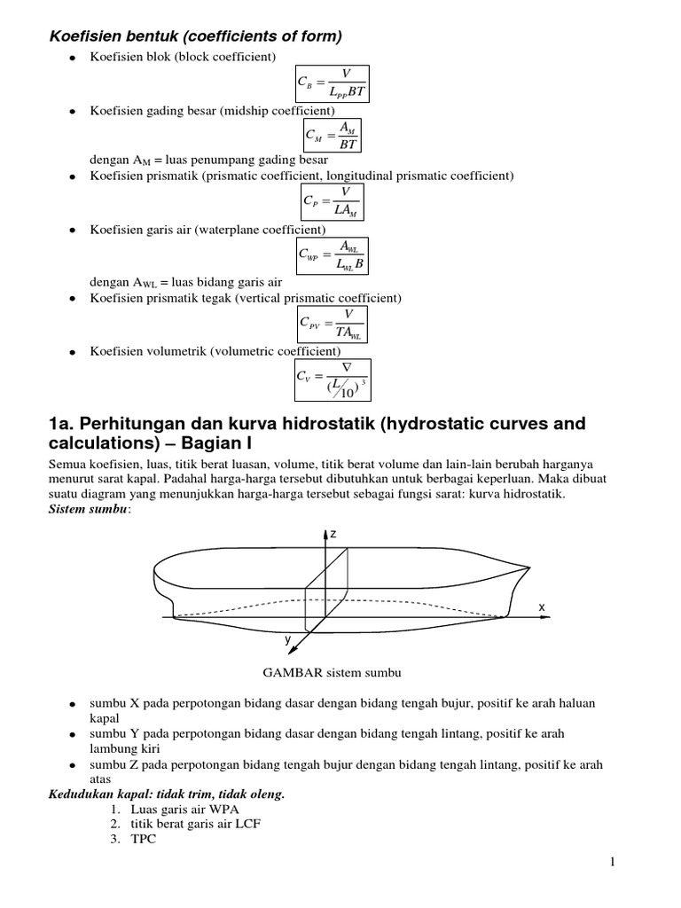 Rumus Teori Bangunan Kapal PDF | PDF