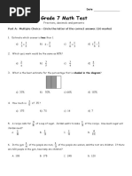Grade 6 Maths Fractions Multiple Choice Questions | PDF