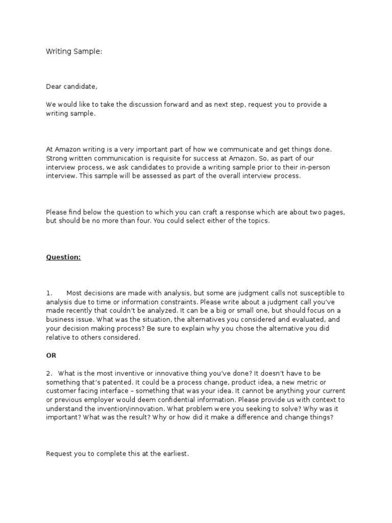 Writing Sample Amit | PDF | Decision Making | Cognition