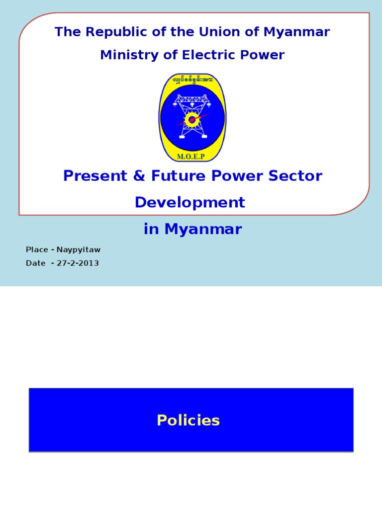 MEP Myanmar | PDF | Hydroelectricity | Power Station