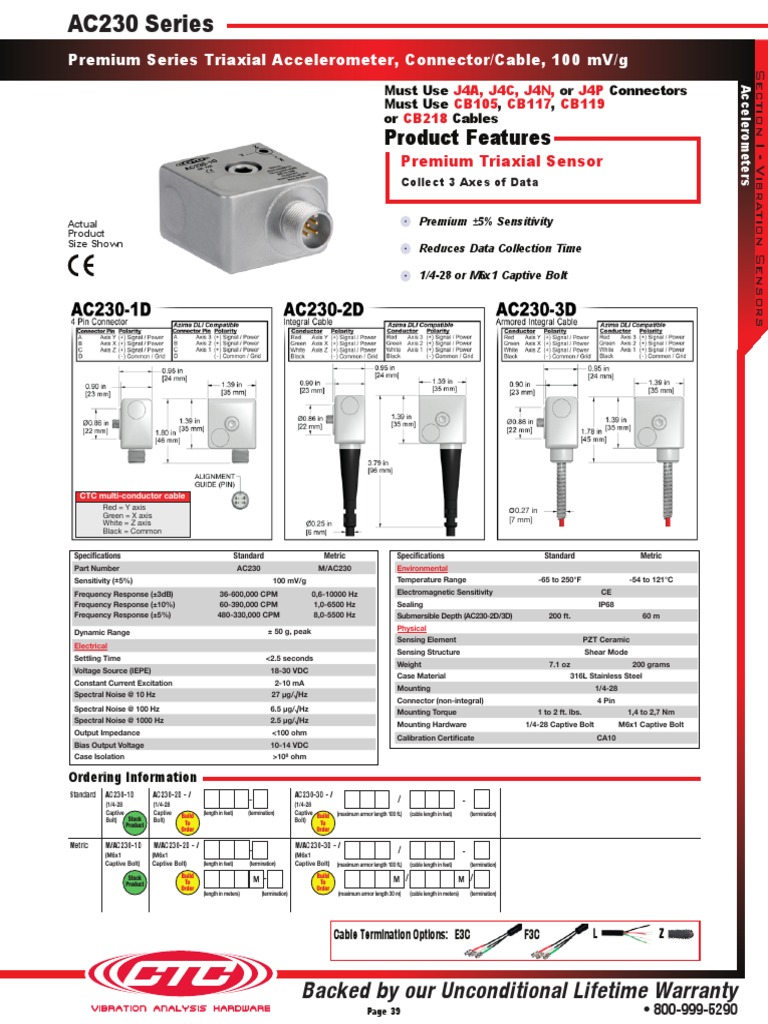 1 VS Ac230 DS PDF | PDF | Cable | Screw