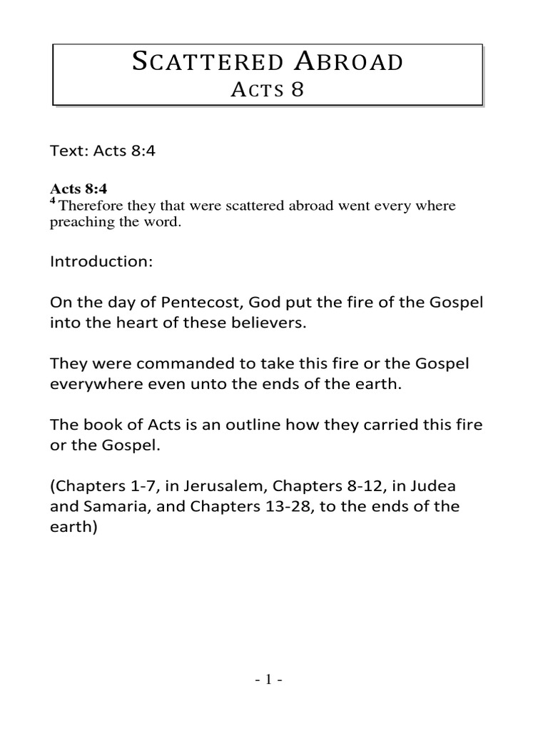 08 - Scattered Abroad | PDF | Armor Of God | Religious Behaviour And ...