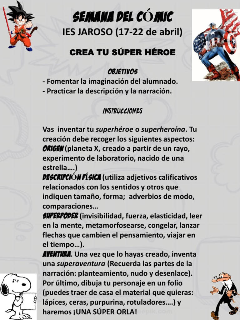 Crea tu propio superhéroe en IES Jaroso | PDF | Filosofía | Libros para ...