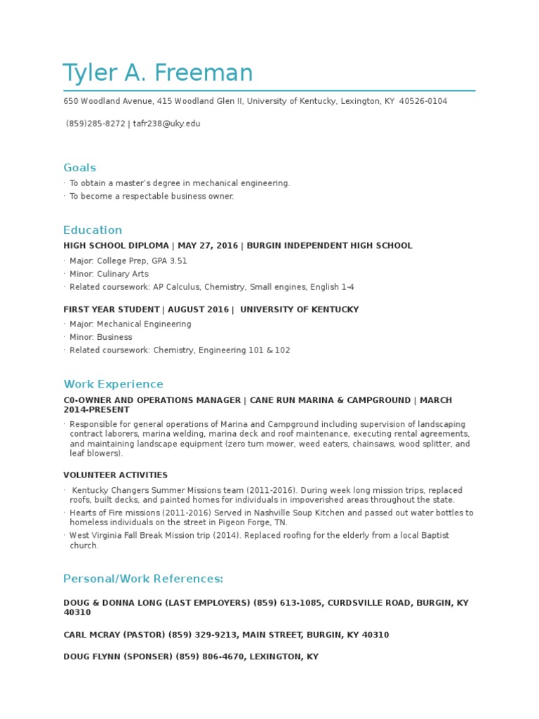 Tyler Resume 2 | PDF