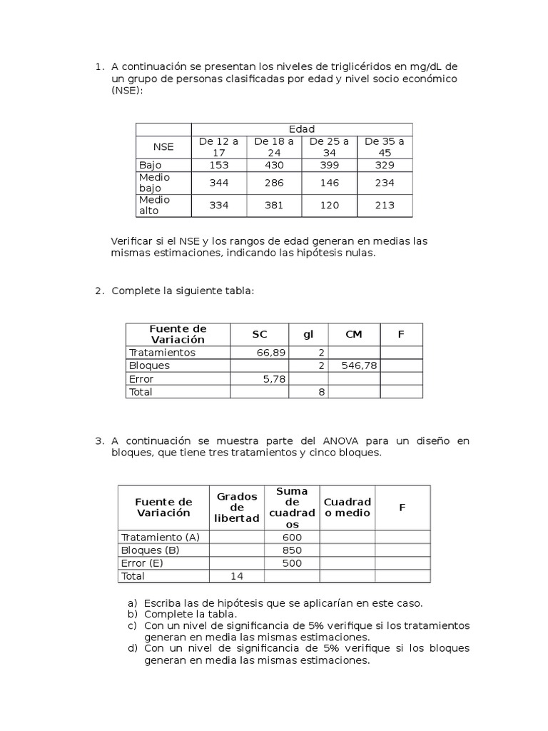 Ejercicios Anova 2 Factores | PDF | Análisis de variación | Naturaleza