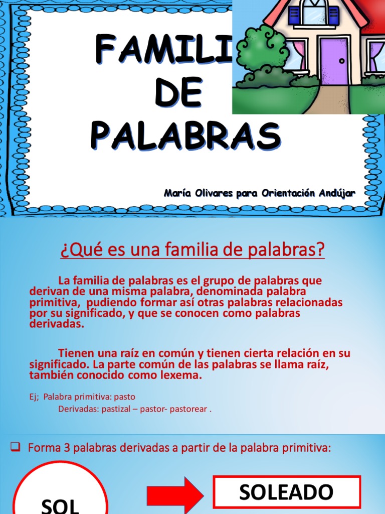Trabajamos Las Familias de Palabras | PDF