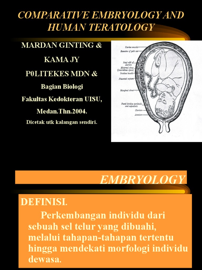 Embriologi Perbandingan dan Teratologi Manusia | PDF | Sains & Matematika