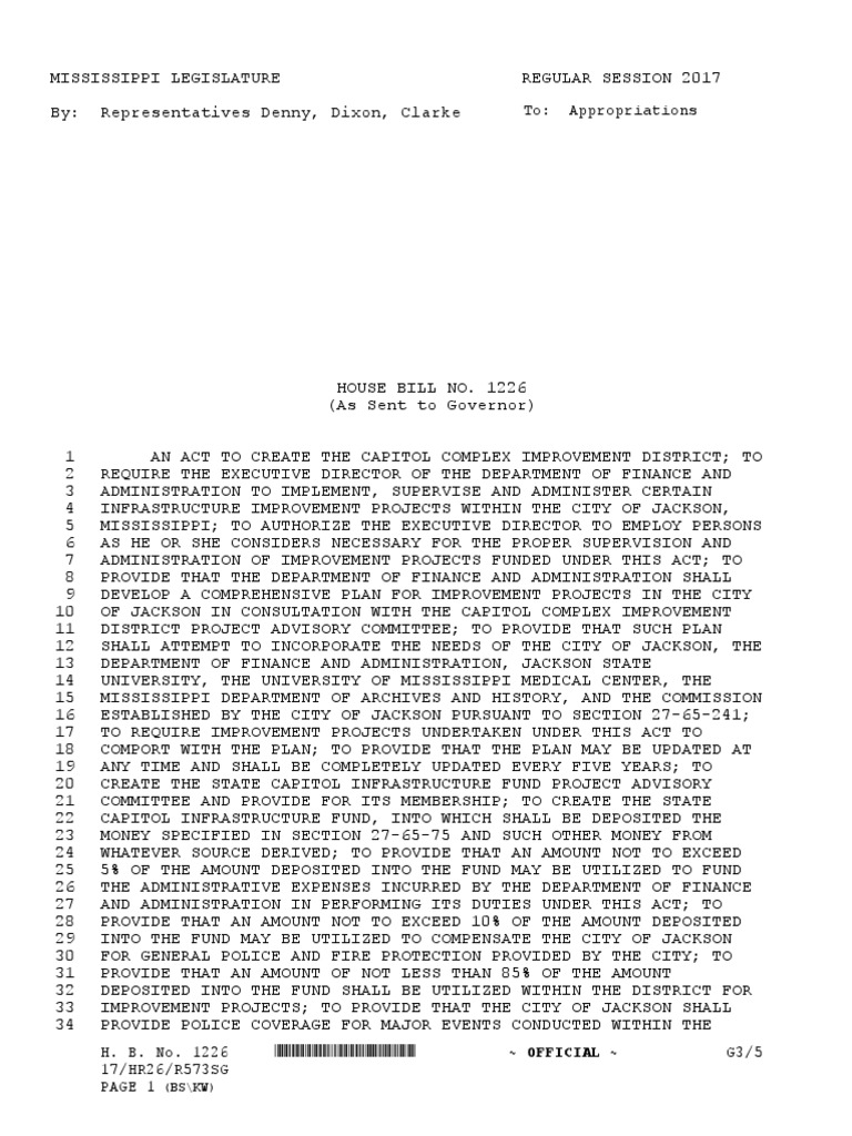 Capitol Complex Bill | Download Free PDF | Mississippi | Bonds (Finance)