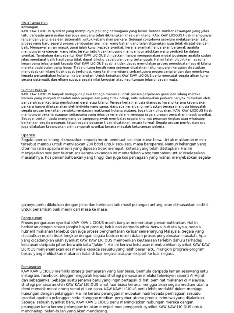 BMC Dan Swot Analysis Details | PDF