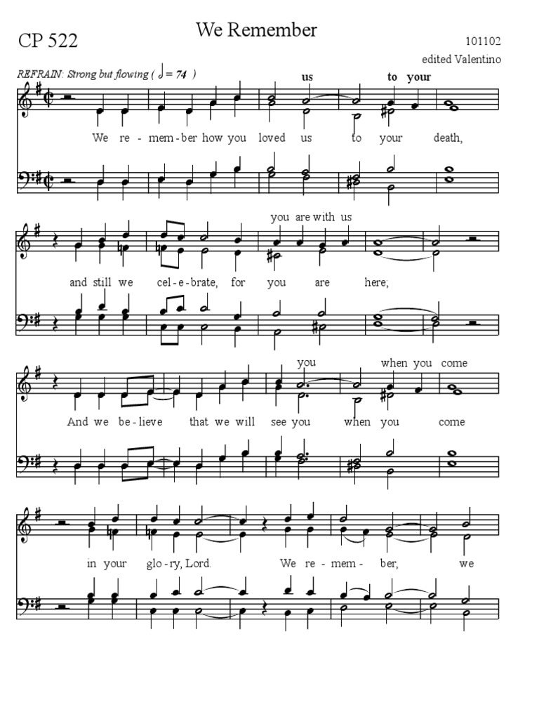We Remember SATB | PDF