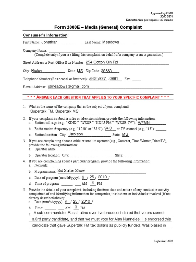 Complaint With FCC Against Supertalk | PDF | Federal Communications ...