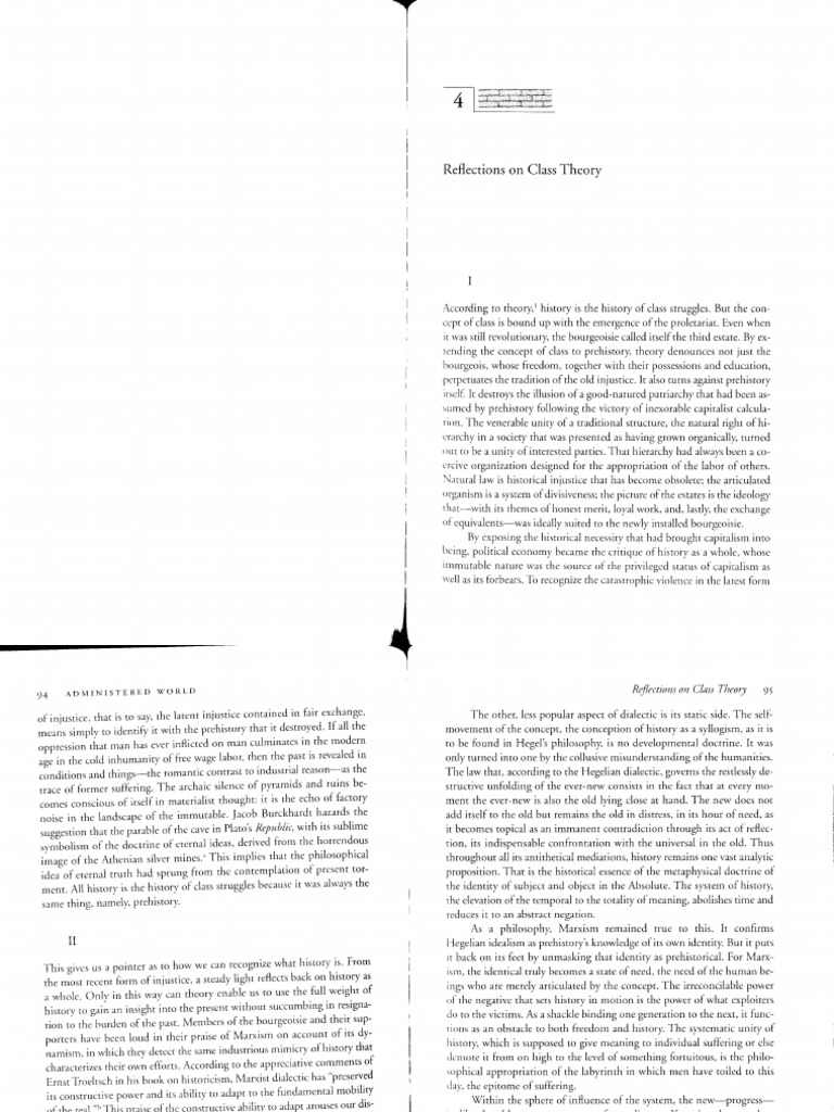 Reflections On Class Theory | PDF