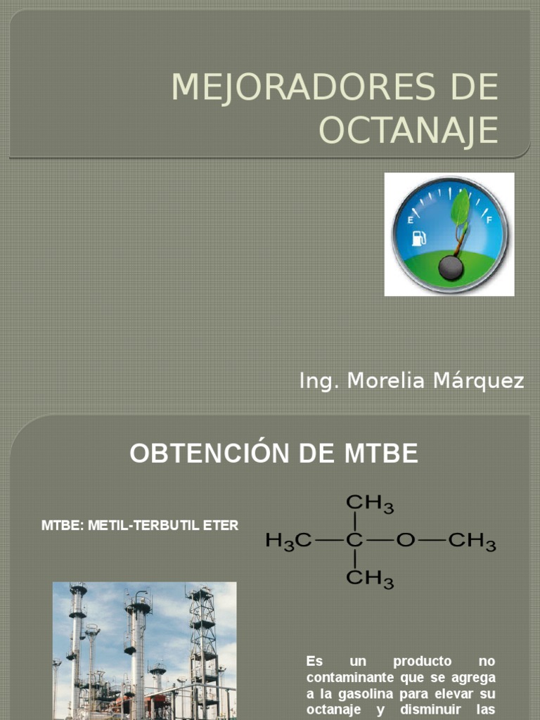 Presentacion de Mtbe | PDF | Gasolina | Catálisis