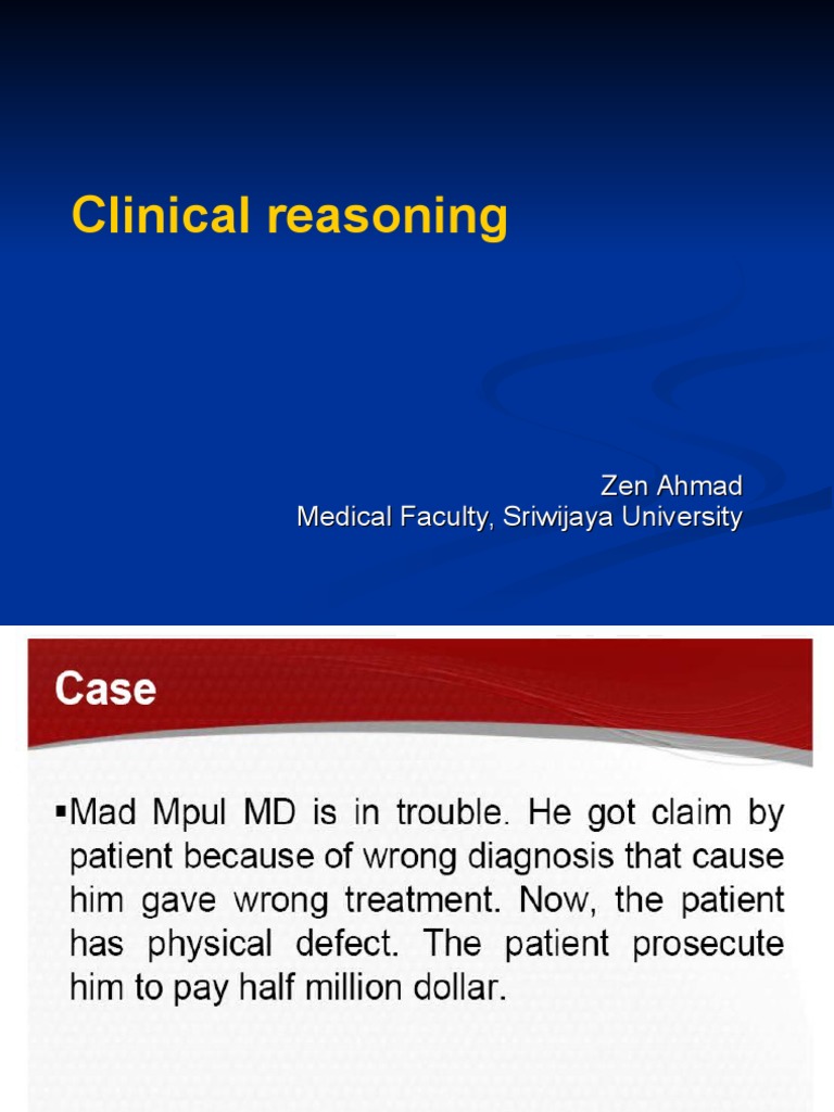 Clinical Reasoning | PDF