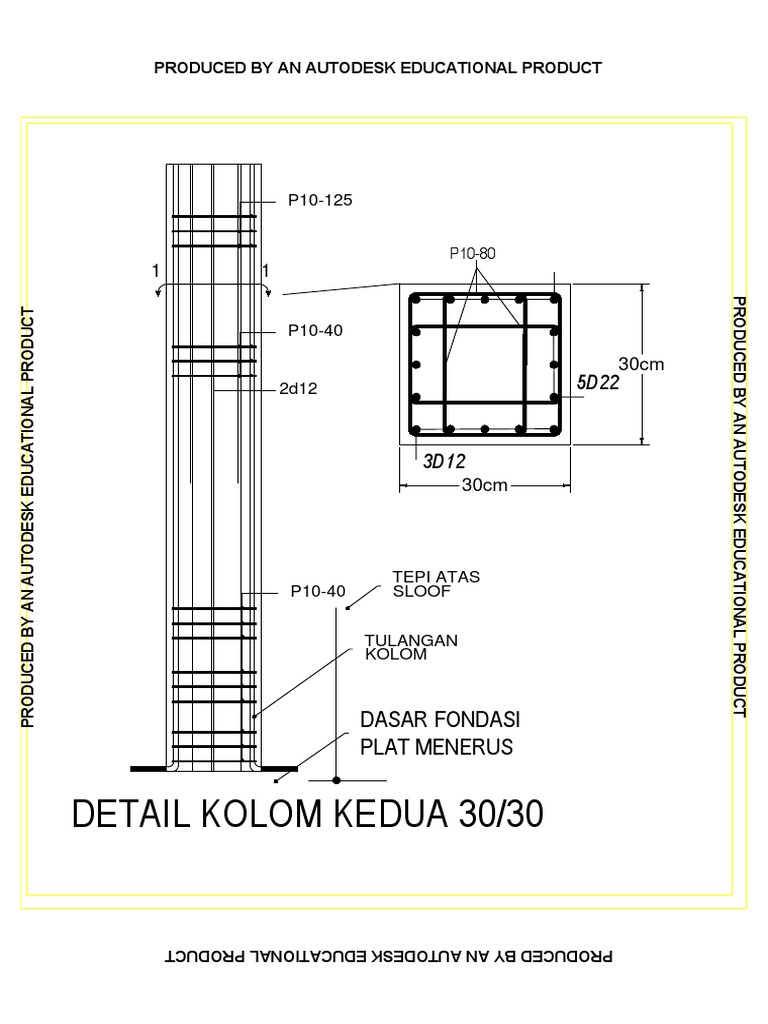 Detail Kolom 30x30 | PDF