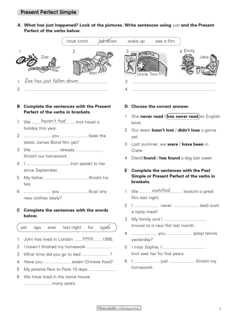 Grammar PresentPerfect 2eso | PDF | Grammar | Morphology