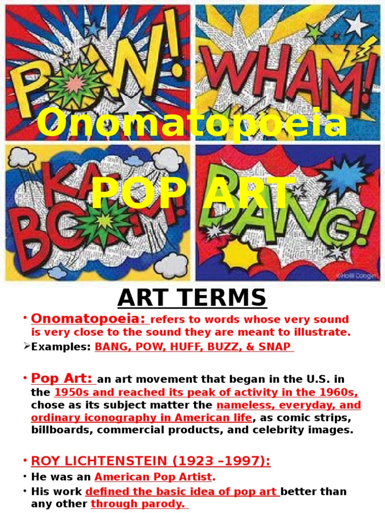 Onomatopoeia Pop Art | PDF