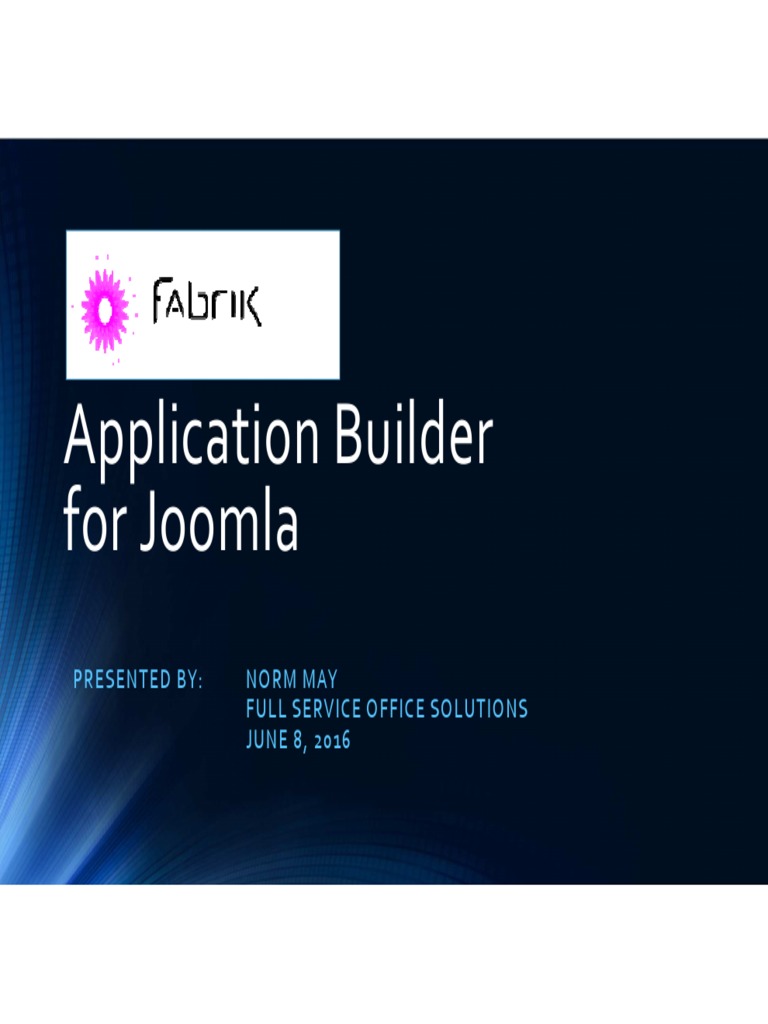 Fabrik Application Builder For Joomla Pdf Joomla Php