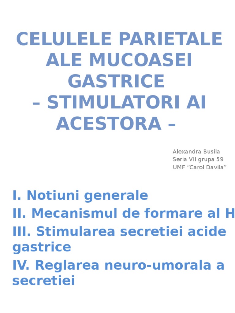Celulele Parietale | PDF