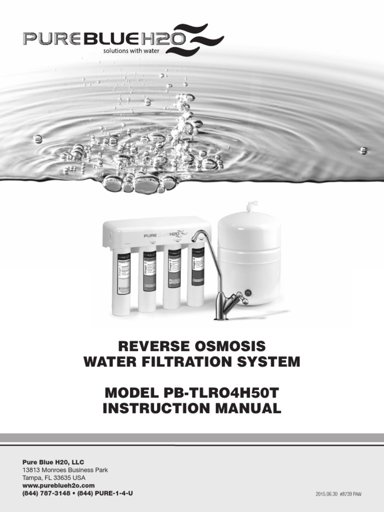 Pure Blue H2o Replacement Guide | PDF | Tap (Valve) | Bleach