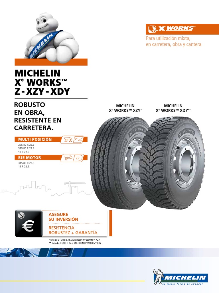 Michelin X Works Z-Xzy-Xdy Es | PDF | Neumático | Vehículos