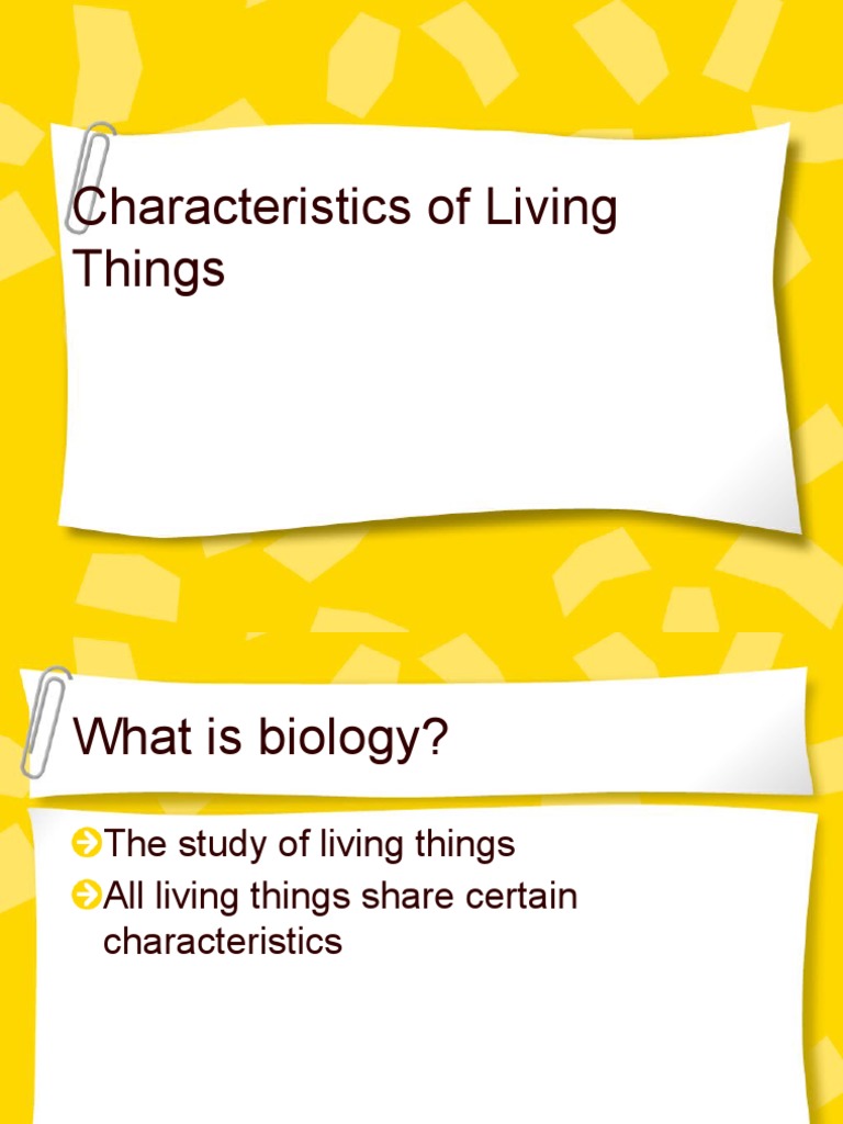 8 Key Characteristics of Living Things | PDF | Cell (Biology) | Life