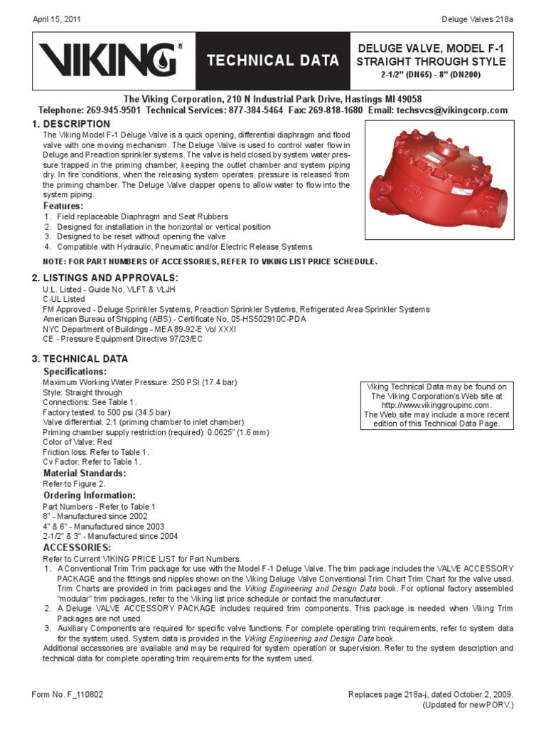 Valvula Viking | PDF | Fire Sprinkler System | Valve