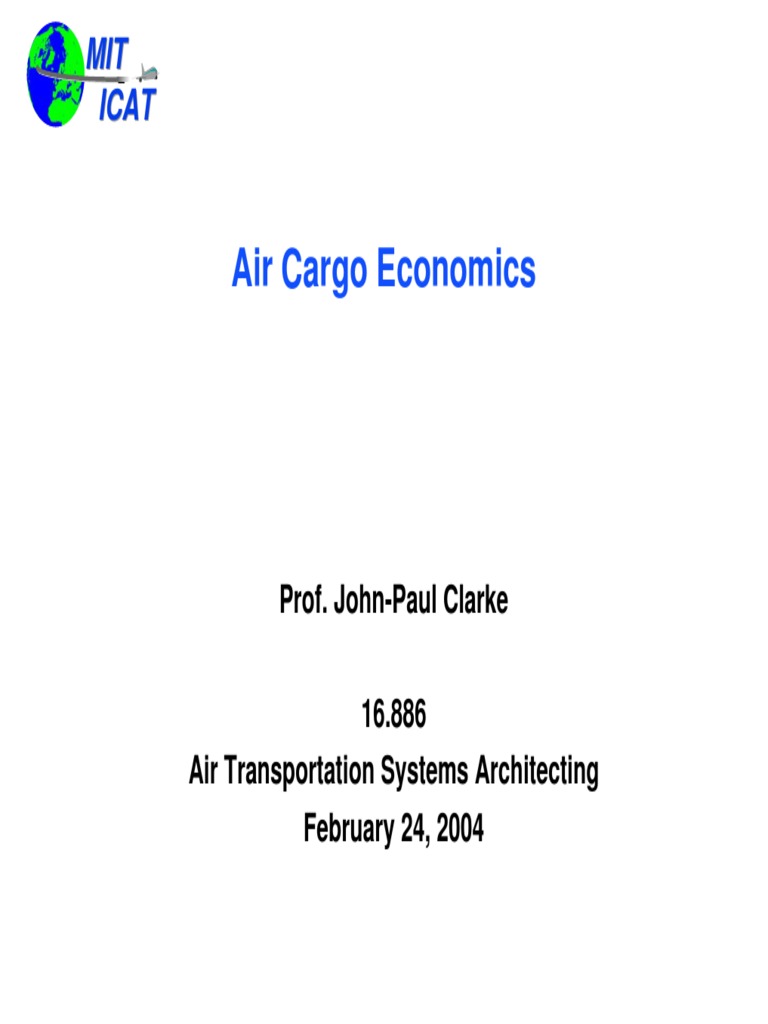 Transport Cargo Econmics 01 | PDF | Airlines | Cargo