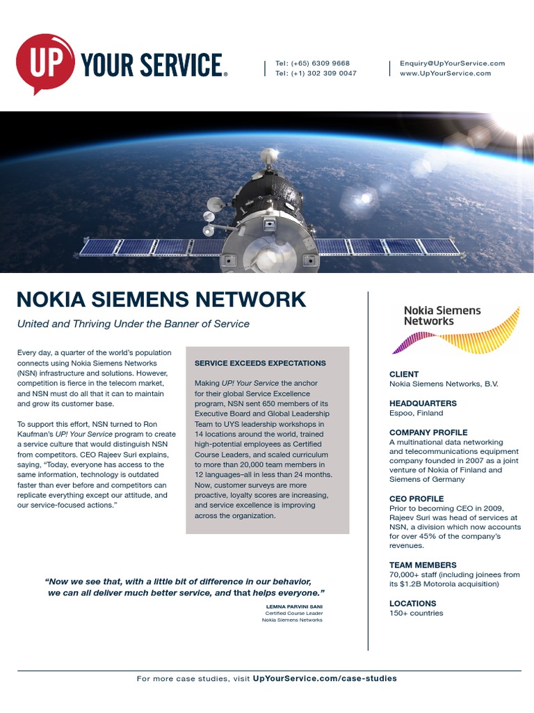 UYS Client Success Nokia Siemens Networks 293 | PDF | Nokia | Business