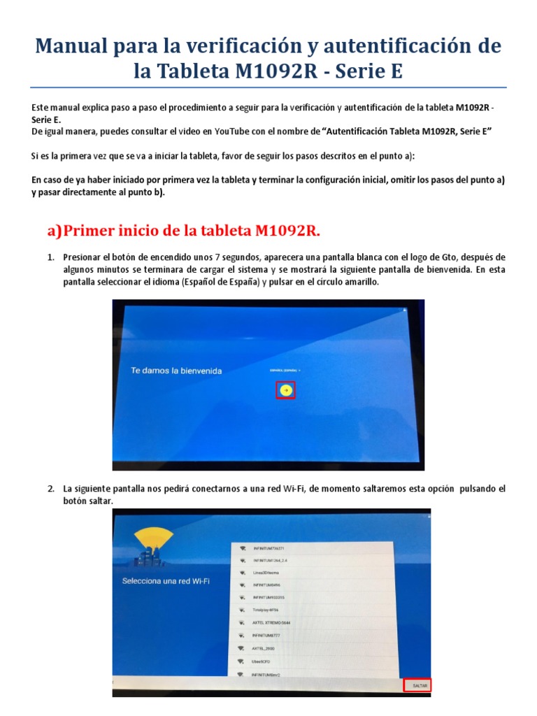 Manual Verificación Y Aceptación Tablets Guanajuato | PDF | Google ...