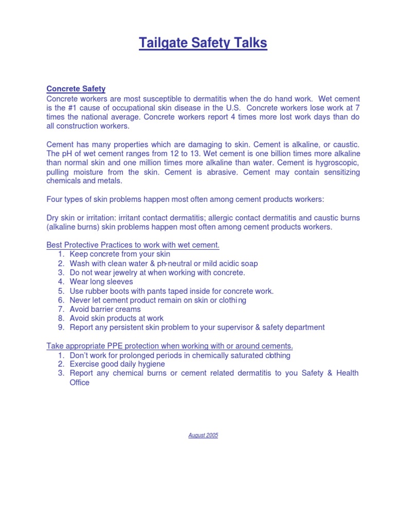 Concrete Safety | PDF