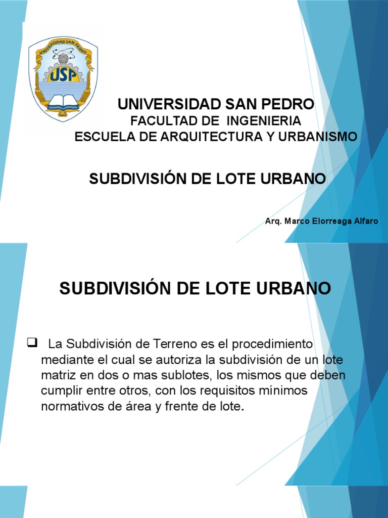 Subdivisión de Lote Urbano | PDF