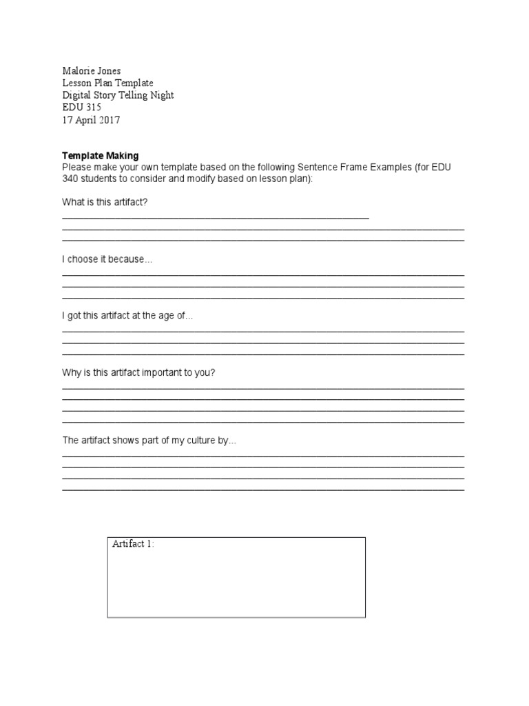 Digital Story Telling Night Template | PDF