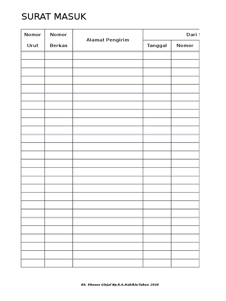 Format Buku Arsip 2015 | PDF