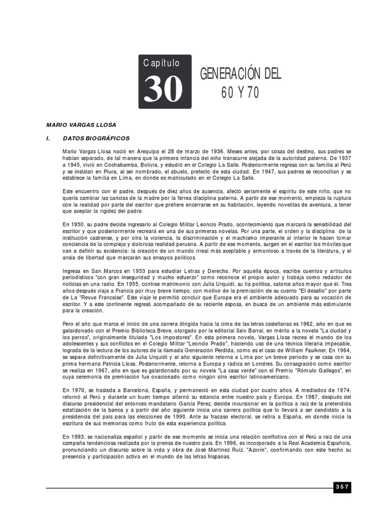 Generación Del 60 y 70 | PDF