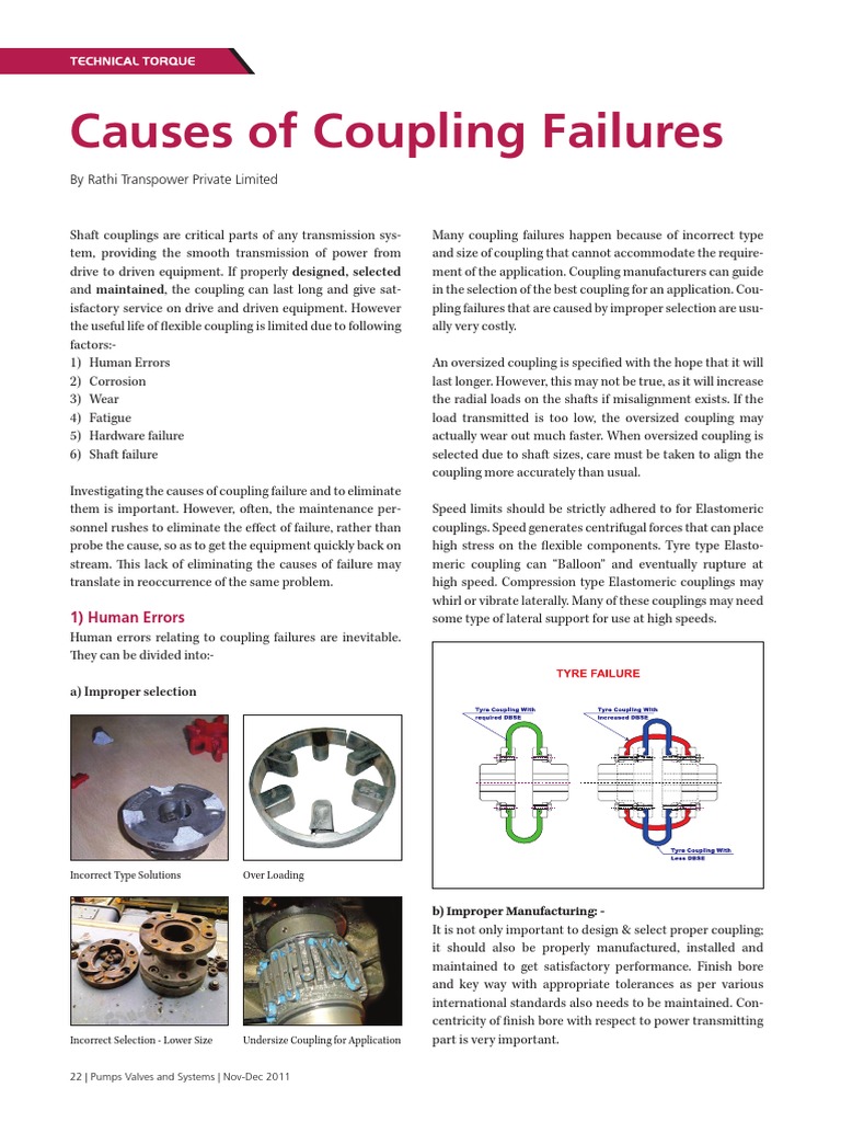 Causes of Coupling Failures | PDF | Wear | Corrosion