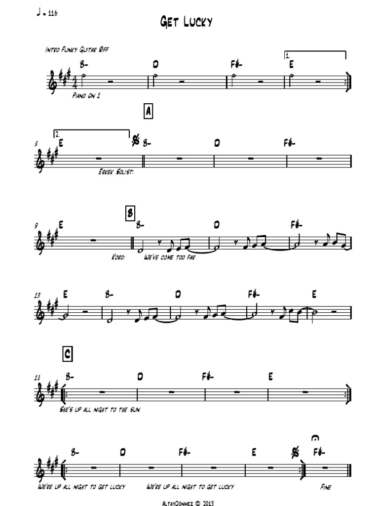 Get Lucky | PDF | Musical Forms | Leisure