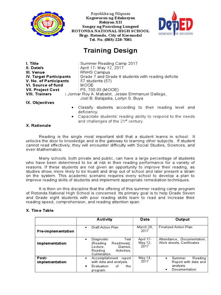 Training Design | PDF | Learning | Cognition