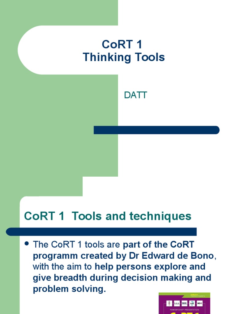 CoRT 1 Tools | Goal | Thought